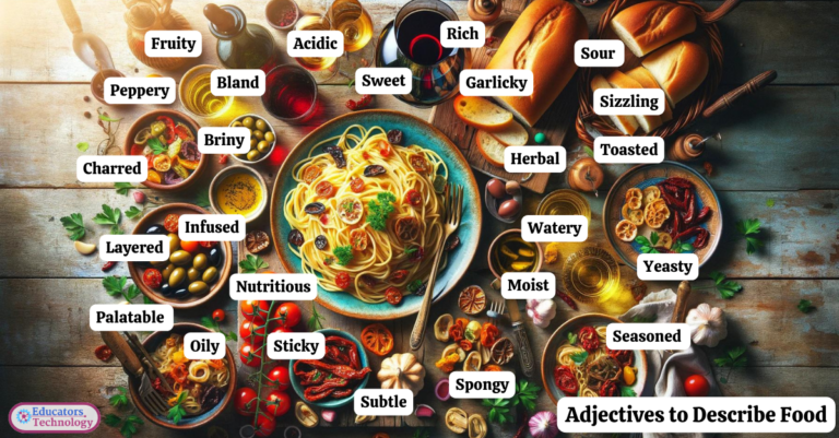 60 Adjectives to Describe Food - Educators Technology