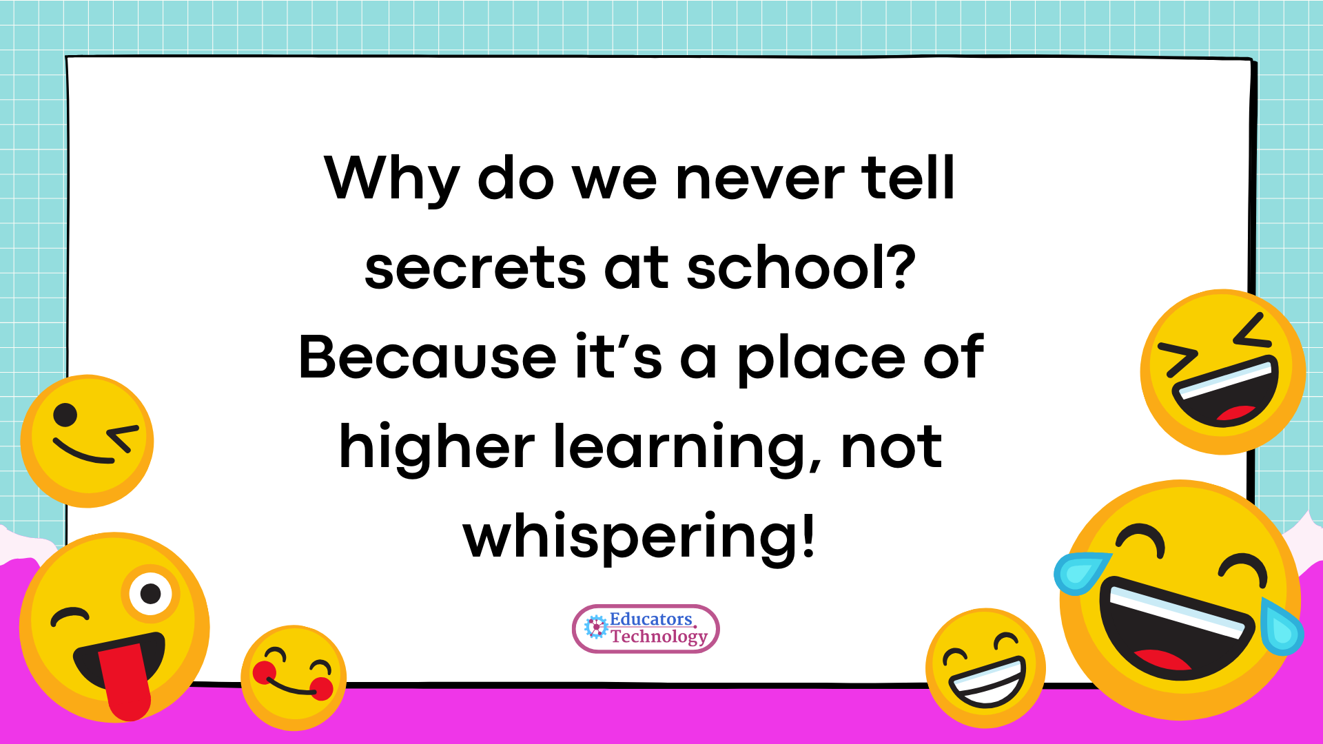 30 Hilarious Kid Jokes about School - Educators Technology