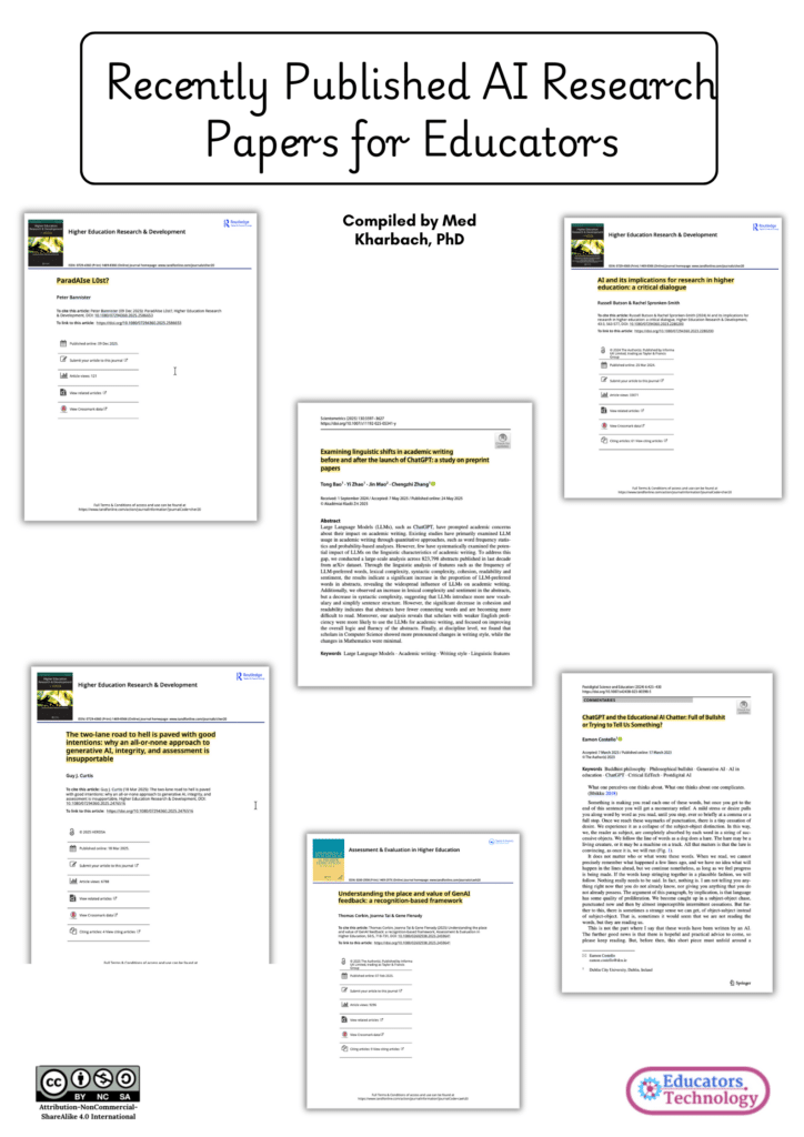 New AI Research Papers for Educators - Educators Technology