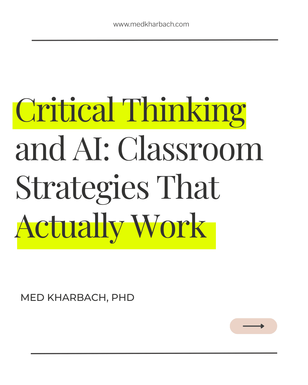 Critical Thinking and AI